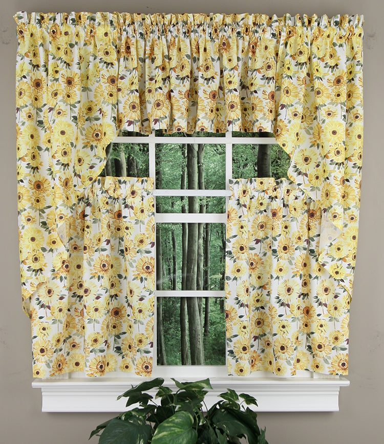 Sunflower Curtains - Yellow - S.Lichtenberg - View all Kitchen Curtains – Swags Galore