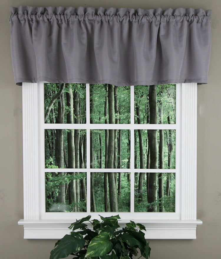 Swags Galore | Arlington Solid Tone Valance | Steel - Tailored Valances