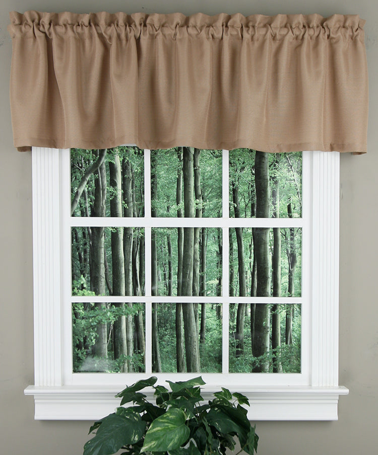 Arlington Wide Valance - Tan - Curtain Shop - Tailored Valances – Swags ...