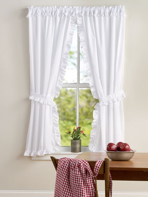 Swags Galore | Priscilla Curtains 84"L | White - Contemporary & Modern ...