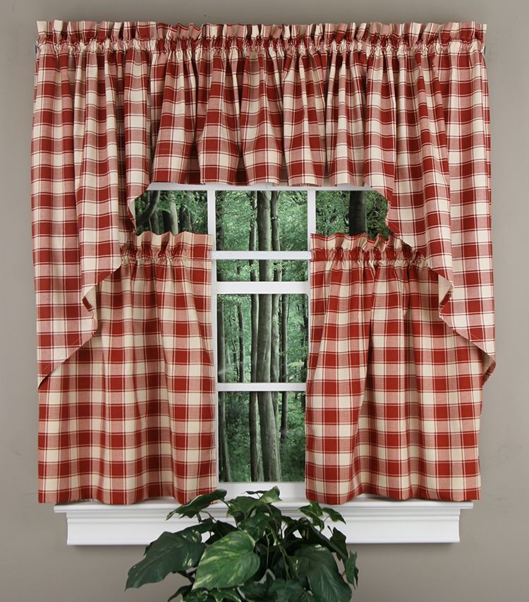Swags Galore - Country Curtains - Brick - Kitchen Country Curtains