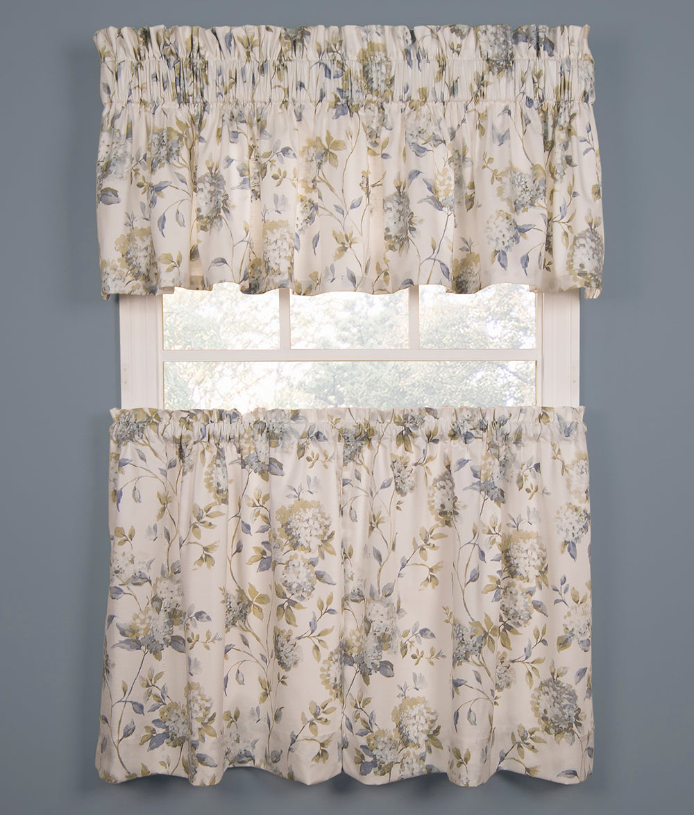 Abigail Kitchen Curtain Tier Pair | Porcelain | Swags Galore - Kitchen ...