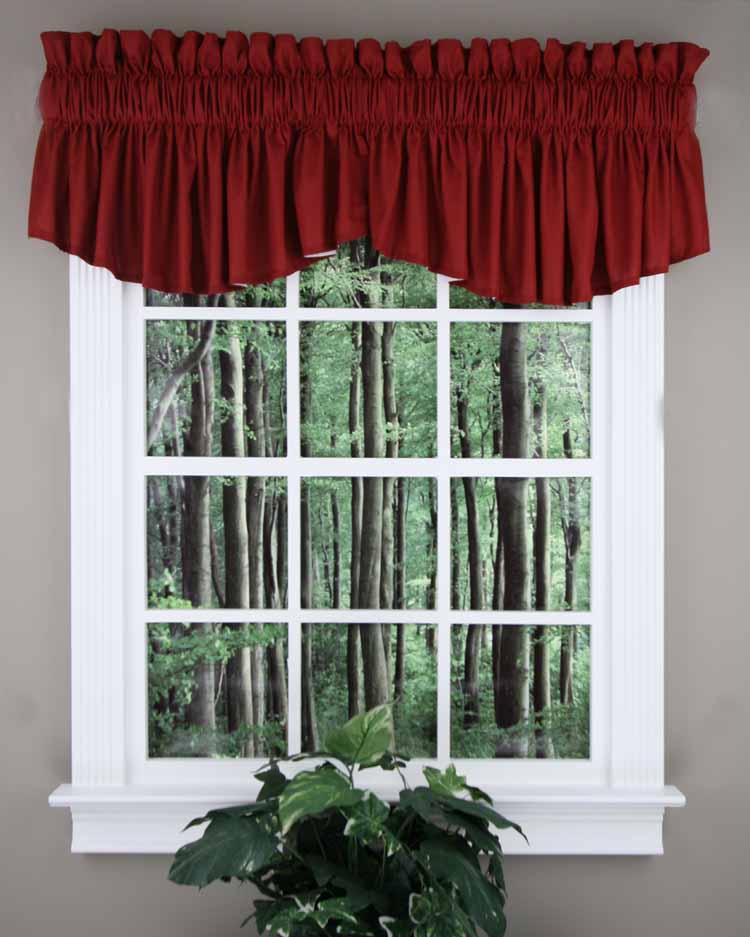 Emery Insert Valance Burgundy Renaissance - Kitchen Valances – Swags Galore