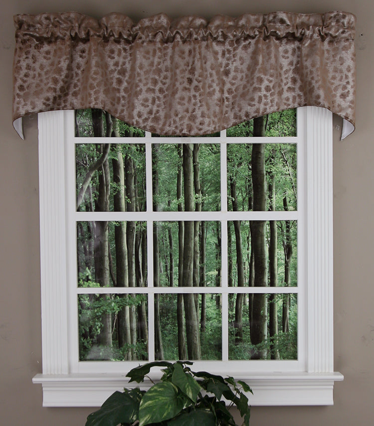 Leopard Lined Valance | Bronze | Curtain Chic - Kitchen Valances ...