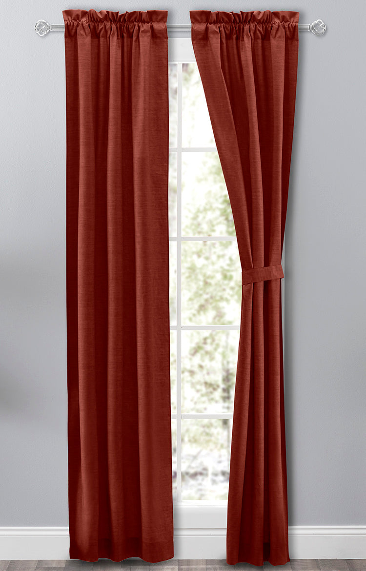 Ellis Curtains - Lisa Solid Window Curtains - Red - Contemporary ...