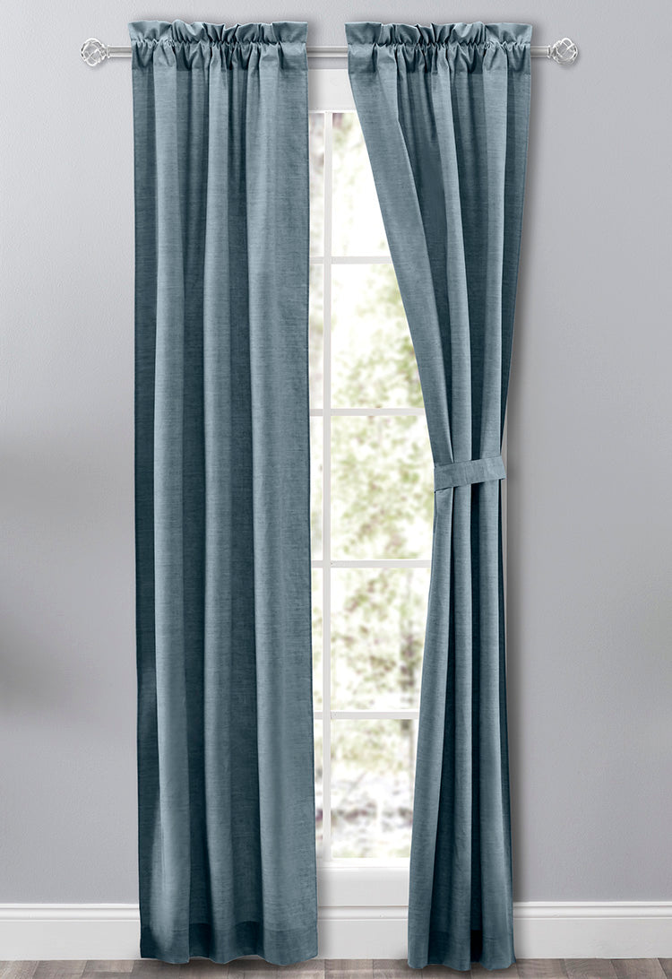 Lisa Solid Panels - Dusty Blue - Ellis Curtain - Contemporary & Modern ...