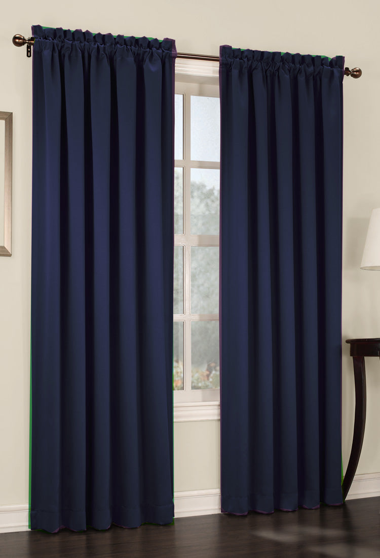 Swags Galore | Madison Blackout Curtains | Navy - Window Treatments
