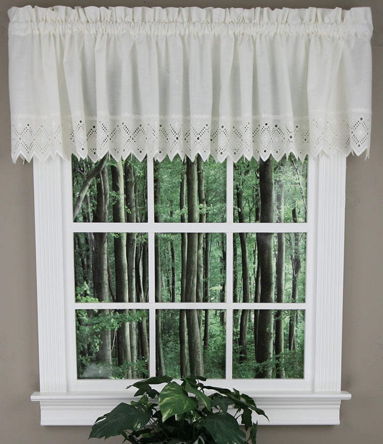 Lorraine Home Fashinos - Nouveau Valance - Tailored Ecru Valance ...