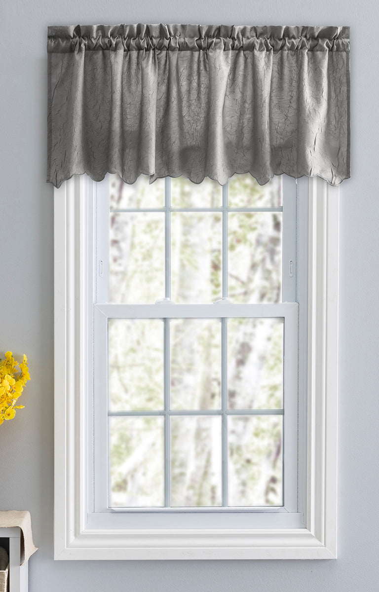 Ellis Curtains - Portland Country Curtain Valance - Grey - Kitchen ...