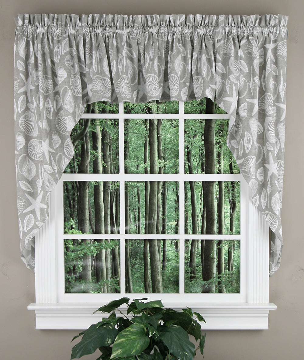 Shore Line Window Swag Pair - Linen - Curtain Store - Jabot & Swag ...