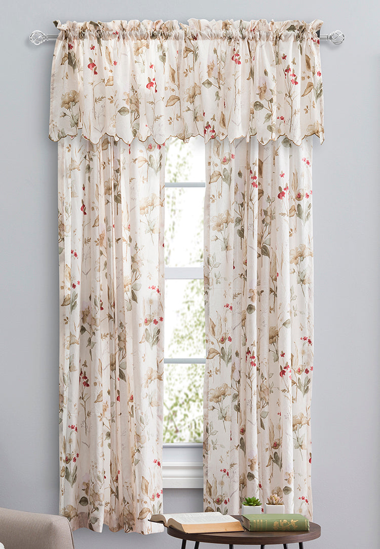 Sophia Floral Sheer Curtains - Multi - Ellis - Country Curtains – Swags ...
