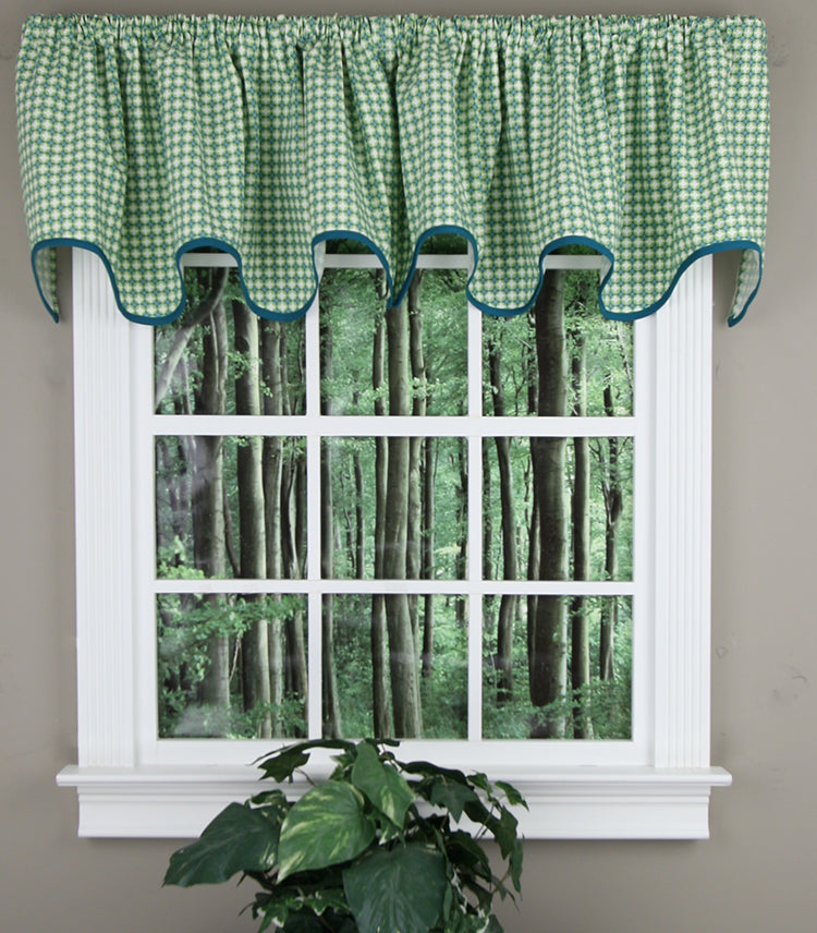 A.L Ellis Curtains - Strobe Wave Valance Sea Spray - $10 Curtain Sale ...