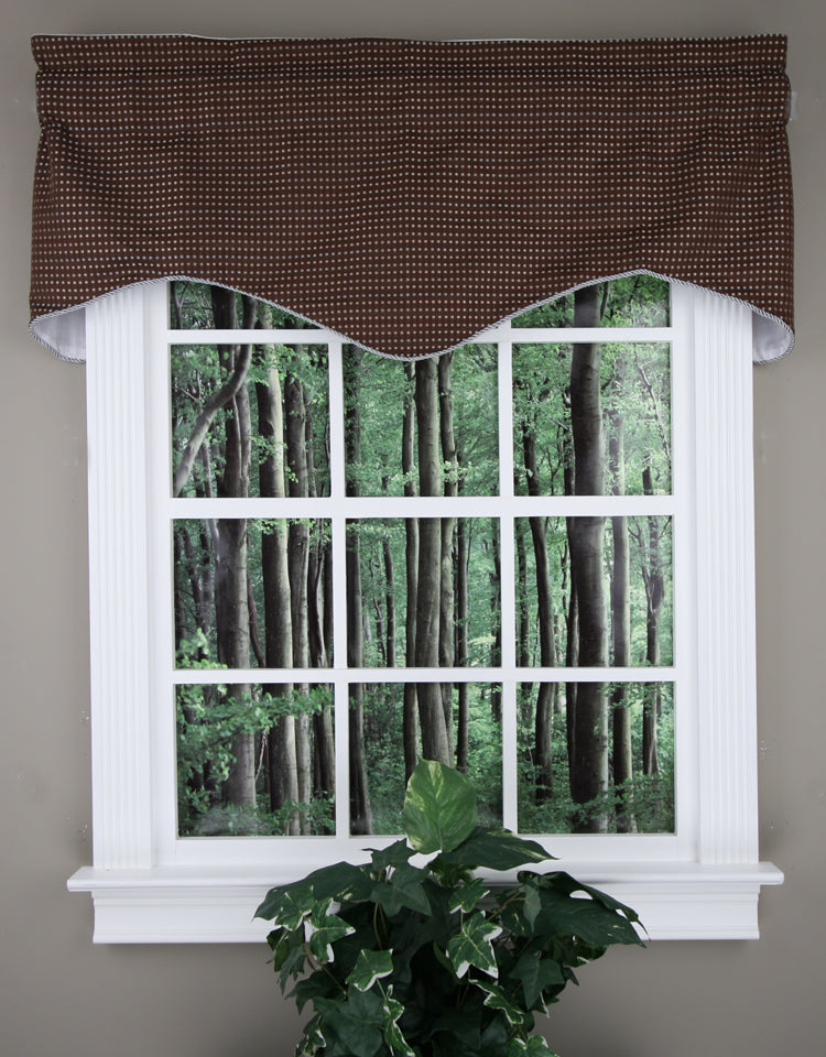Swags Galore - Tyler Scalloped Valance - Periwinkle - Kitchen Valances