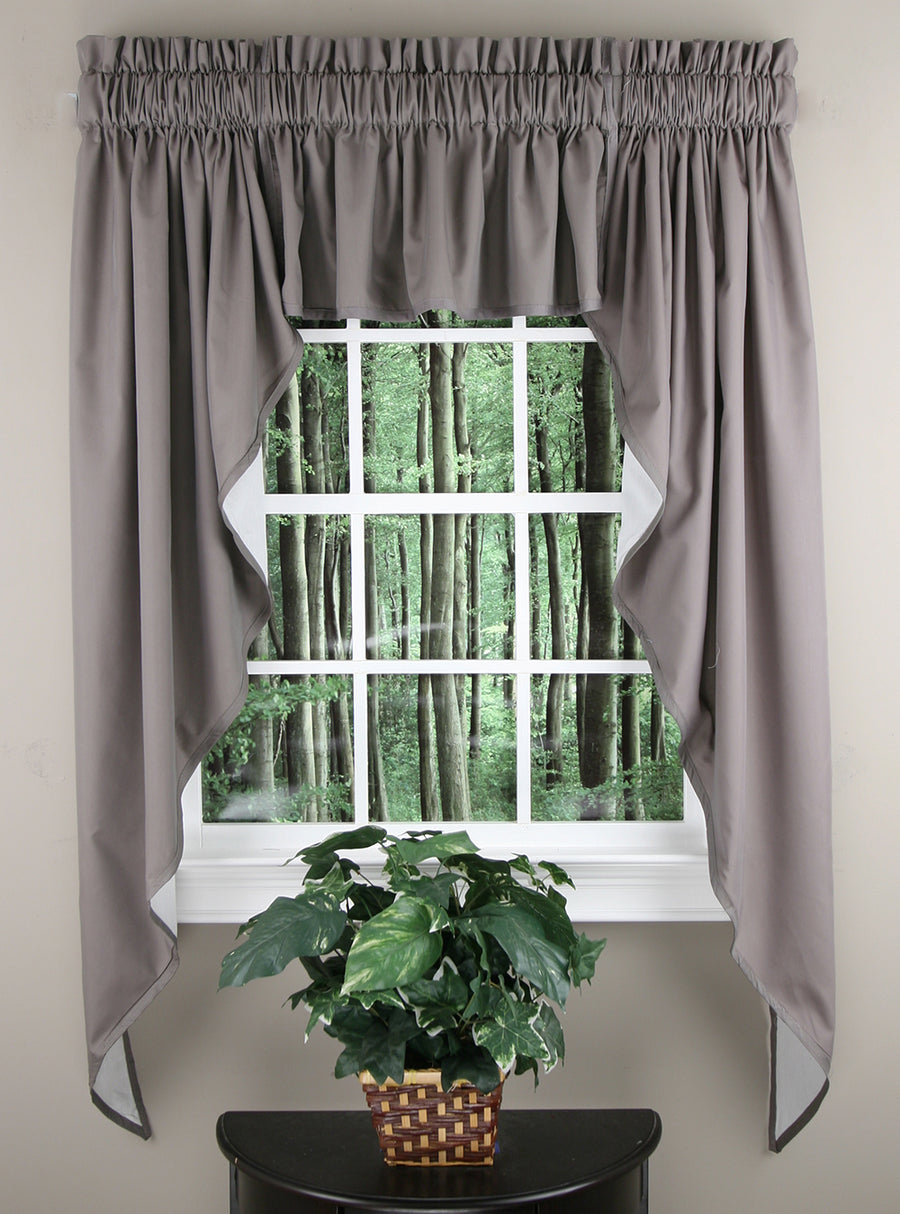 Ellis Curtains - Stacey 126"W X 63"L 3PC lined Swag Set – Swags Galore