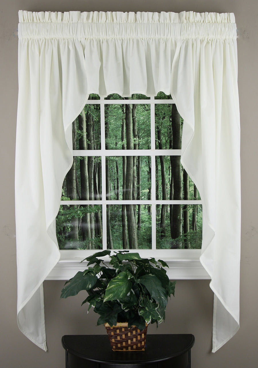 Ellis Curtains - Stacey 126"W X 63"L 3PC lined Swag Set – Swags Galore