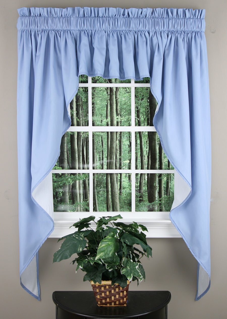 Ellis Curtains - Stacey 126"W X 63"L 3PC lined Swag Set – Swags Galore