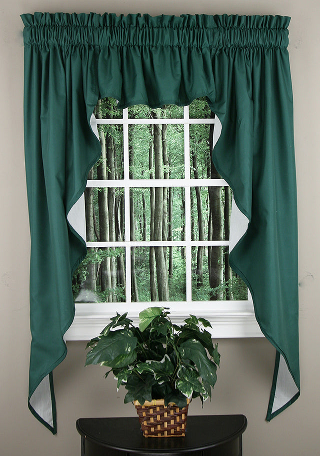 Ellis Curtains - Stacey 126"W X 63"L 3PC lined Swag Set – Swags Galore