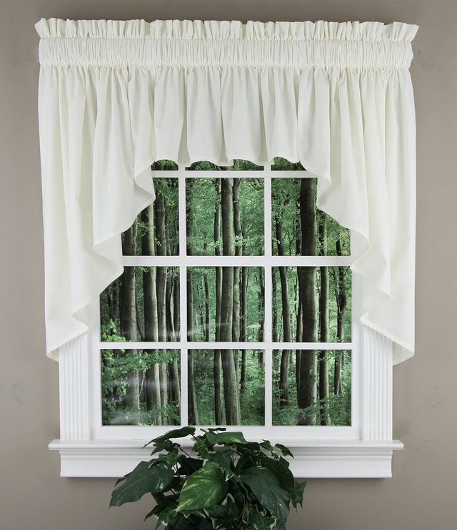 Ellis Curtains - Stacey 126"W X 63"L 3PC lined Swag Set – Swags Galore