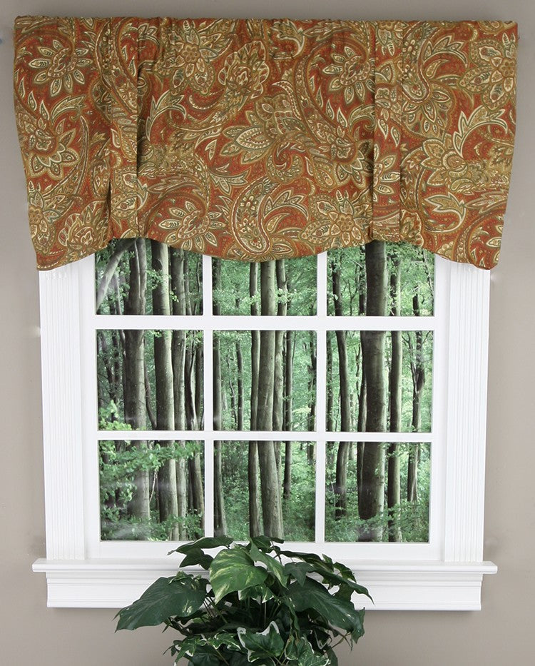 Eckford Lined Tie Up Valance - Ellis Curtains - Red – Swags Galore