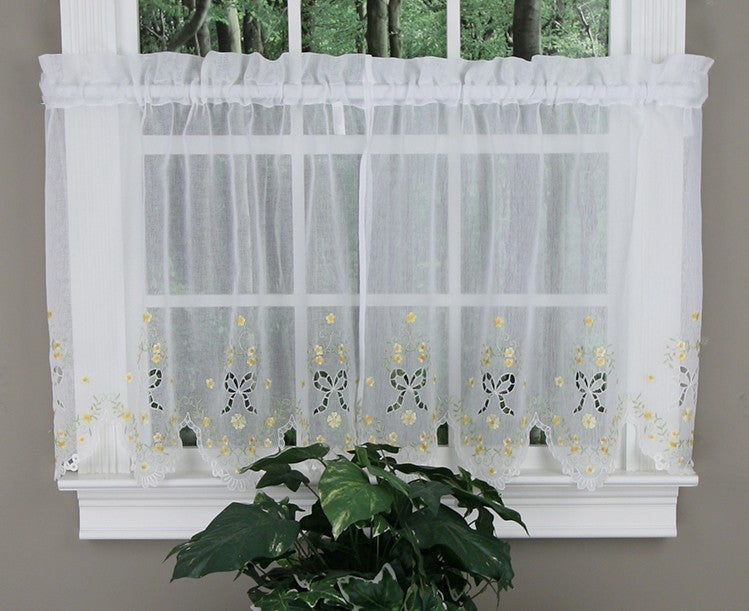 Blossoms & Bows Kitchen Tier Pair - Yellow – Swags Galore