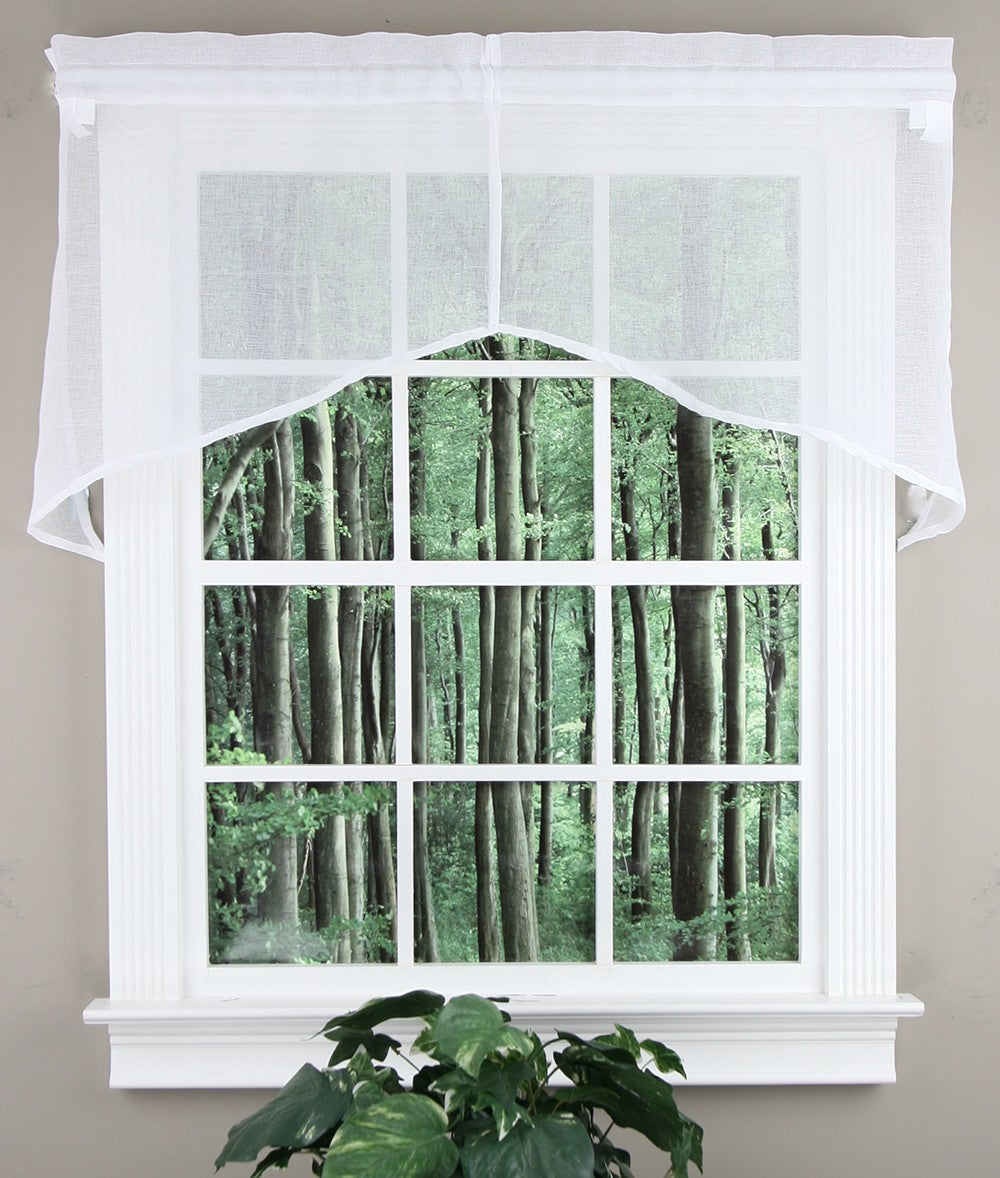 Falmouth Sheer Mini Swag - White – Swags Galore