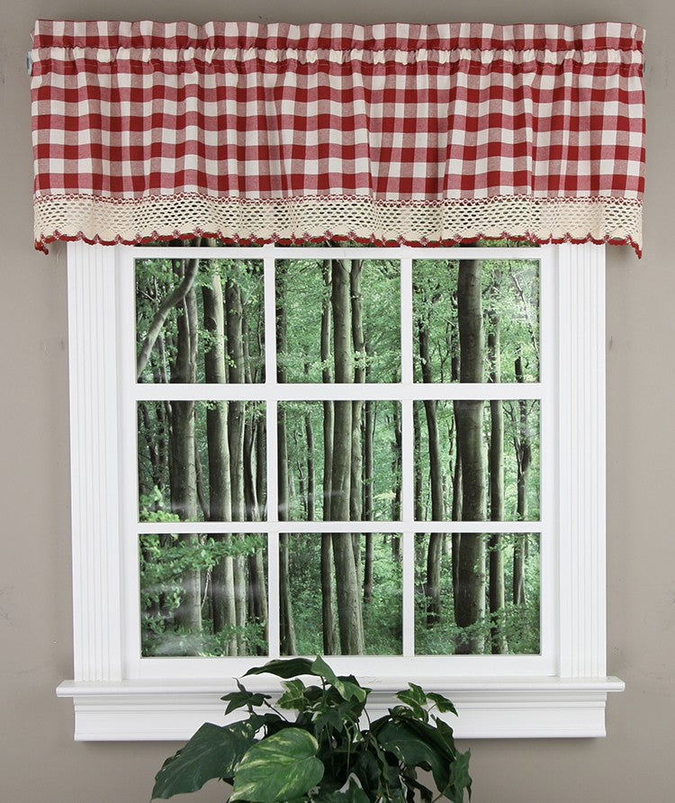 Buffalo Check Country Tailored Valance - Achim – Swags Galore