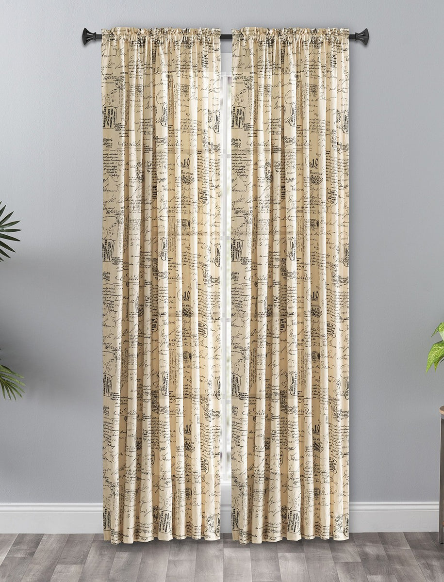 Script Tailored Curtians - Ellis Curtains – Swags Galore