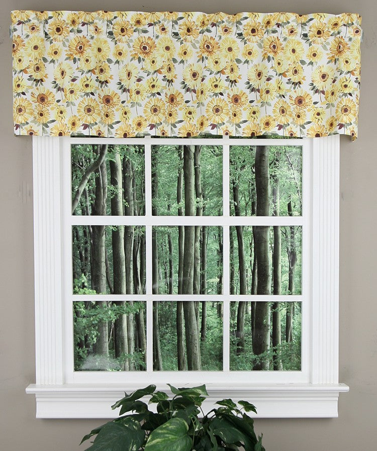 S.Lichtenberg - Sunshine Tailored Valance - Yellow – Swags Galore